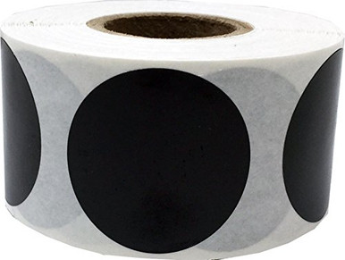 Black Color Coding Labels for Organizing Inventory 1 1/4 Inch Round ...