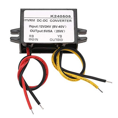 DC 8-40V Step-Down to 5V 5A Waterproof Power Converters 25W Buck ...