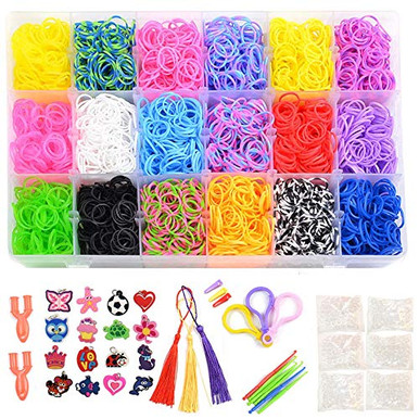 Totem World 6850 Pcs Assorted Color Loomy Rubber Bands DIY Refill ...