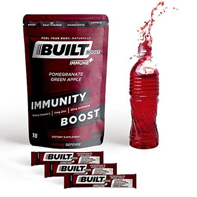 Built Boost Immune Plus 18 Pack Natural Energy Drink Mix - 100 percent ...