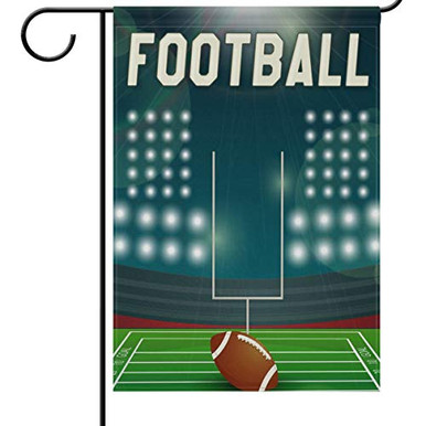 Wamika Fall and Football Garden Flag 12 x 18 American Football Stadium ...