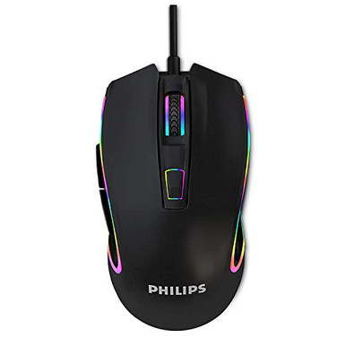 Philips Wired PC Gaming Mouse RGB Spectrum Backlit Ergonomic Mouse ...