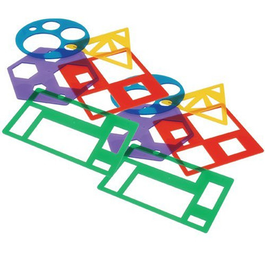 10 Pc. Shape Templates Include 2 Sheets Of Each Shape - Warehousesoverstock