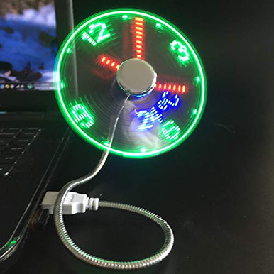 USB Clock Fan with Real Time Clock and Temperature Display Function ...