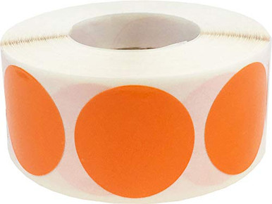 Laminated Orange Color Coding Labels for Organizing Inventory 1 Inch ...