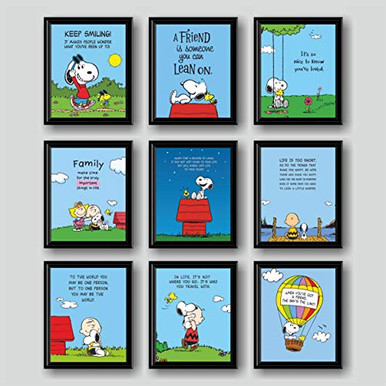 Sesuka Design - Snoopy Poster Prints - -8x10 Inches Unframed Set of 9 ...