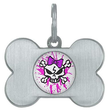 Stainless Steel Pet ID Tags Love My Skull Product Line Pet ID Tag Dog ...