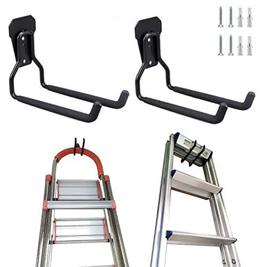2Pcs Telescoping Wall Mount Ladder Hooks Telescoping Ladder Hanger ...