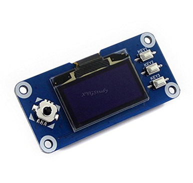 XYGStudy 1.3 inch OLED Display HAT 128x64 Pixels SPI/I2C Interface for Raspberry Pi 4B/3B Plus ...