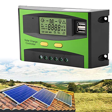 PWM Solar Charge Controller Smart Solar Panel LCD Display Solar Charge ...