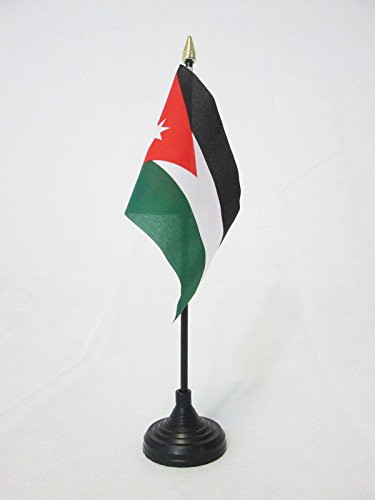 AZ FLAG Jordan Table Flag 4 x 6 - Jordanian Desk Flag 15 x 10 cm ...