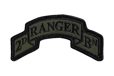 Modern US 2nd Ranger Battalion Ranger Scroll - 3 7/8 inch x 2 inch -OD ...