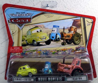 Mattel Cars Movie Moments Luigi, Guido & Tractor - Warehousesoverstock