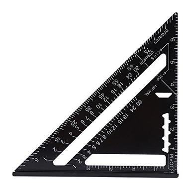 Triangle Angle Protractor Samfox 7 Inch Metric Aluminum Alloy Black ...