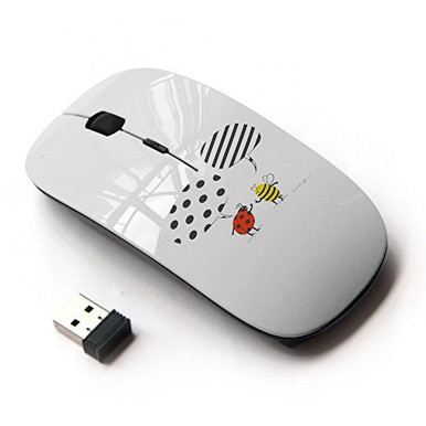 KawaiiMouse [ Optical 2.4G Wireless Mouse ] Cute Cartoon Bee Ladybug ...