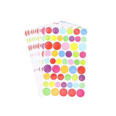 Toyvian 6 Set 36 Sheets Self Adhesive Sticky Color Coding Labels ...