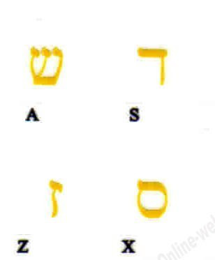 Hebrew Keyboard Stickers Transparent Background Yellow Letters for PC ...