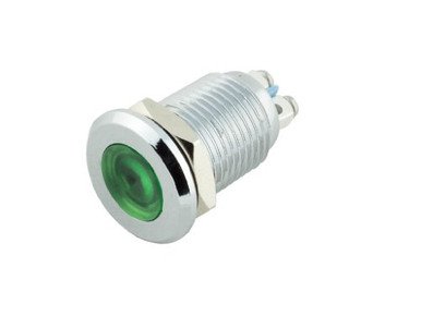 Alpinetech 12mm Green 12V LED Metal Indicator Pilot Custom Dash Light ...