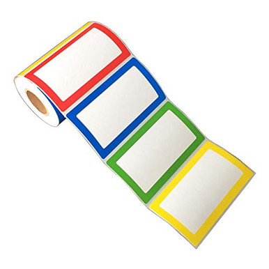 ProLine Colorful Plain Name Tag Labels - 250 Stickers - 3.5 inch x 2 ...