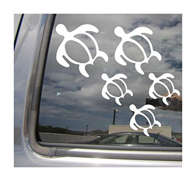 Right Now Decals Honu Hawaiian Sea Turtle Family of 5 - Hawaii Tropical ...