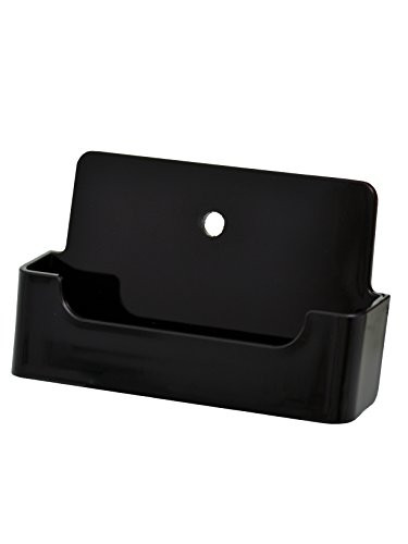 Marketing Holders Black Single Pocket Black Wall Mount Business Card ...