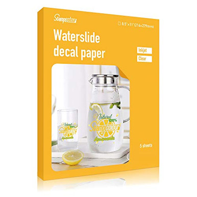 Stampcolour Waterslide Decal Paper For Inkjet Printer5 Sheets Clear ...