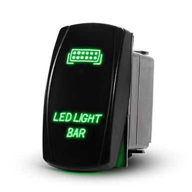 LED Light Bar Rocker Toggle Switch Laser On/Off LED Light 20A/12V 10A ...