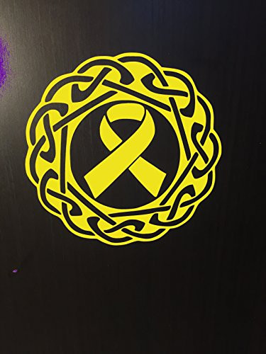 Yellow Awareness Ribbon Celtic Knot Window Decal -Spina Bifida ...