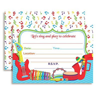 Musical Instruments Sing and Play Themed Birthday Party Celebration ...