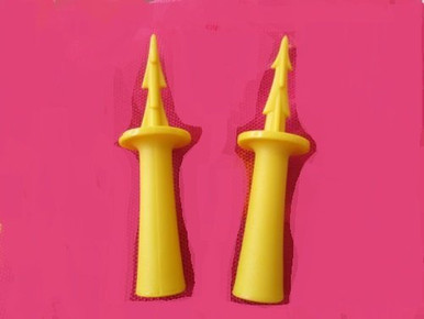 Set 2 Tupperware Yellow Corn-On-The-Cob Spiked Holders Handles ...