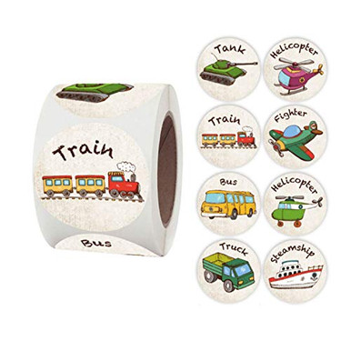 500 Pcs Transportation Stickers for Kids 8 Different Design for ...