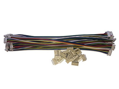 10 PCS 6 PIN 1.25mm Female Connector on Both Side - 150mm 1571 28 AWG ...