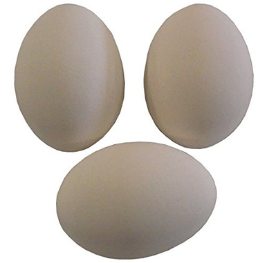 3 PK WHITE CERAMIC DUMMY CHICKEN NESTING NEST FAKE TRAINING EGG ...