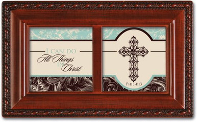 Cottage Garden I Can Do All Things Scripture Woodgrain Inspirational ...