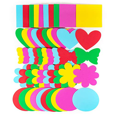 Horizon Group USA Assorted Jumbo Foam Shapes 50 Count 5 Designs 5 ...