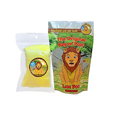 The Original Bag of Poo Lion Poop -Yellow Cotton Candy- for Novelty ...