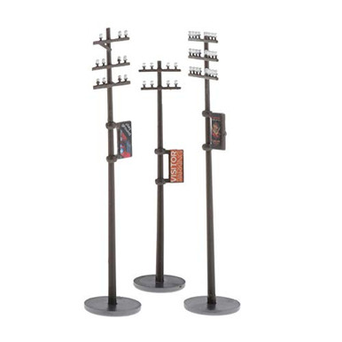 oshhni 1/87 Miniature Electric Line Poles HO Scale Utility Pole Train ...