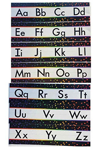 Teachers Alphabet Classroom Border Triangles Multi Color Preschool ...