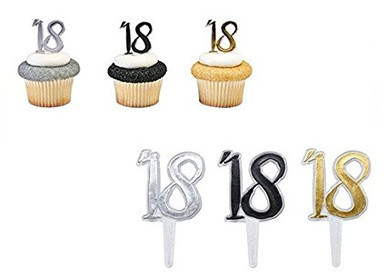 18 Class of 2018 Graduation Party Plastic Cupcake Cake Decoration ...