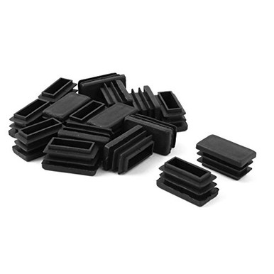 uxcell Plastic Desk Chair Feet Rectangle Tube Inserts End Blanking Caps ...