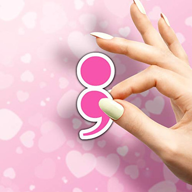 Semicolon - -5 inch- Vinyl Decal Aesthetic Stickers Cute Stickers Car ...