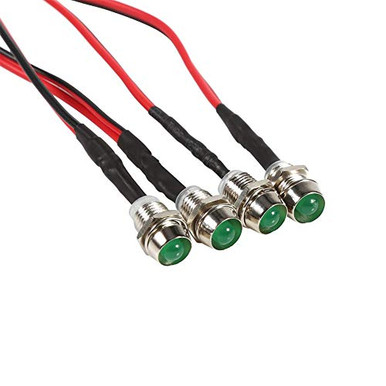 Qiilu 4 Pcs 12v 8mm LED Panel Pilot Dash Warning Light Indicator Lamp ...