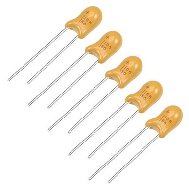 uxcell 1uF Tantalum Capacitor 50V 2 Pin Yellow Radial Electrolytic ...