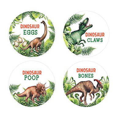 Andaz Press Dinosaur Birthday Party Collection Round Circle Label ...