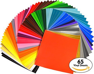 iVinyl - 65 Adhesive Sheets 12" x 12" Premium Permanent Self Adhesive ...