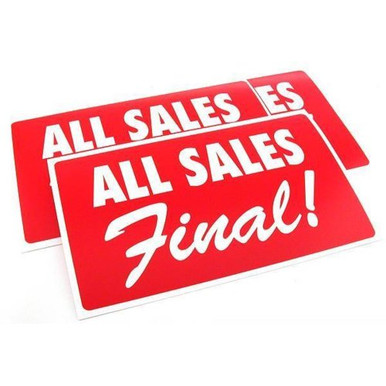 3 All Sales Final Display Sign Showcase Window Message ...