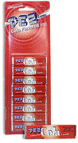 PEZ Cola 8 Pack - Cola Flavored Candy For PEZ Dispensers ...