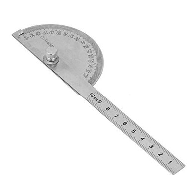Rotary Angle Finder Protractor Practical 180 Degree-Straightedge scale ...