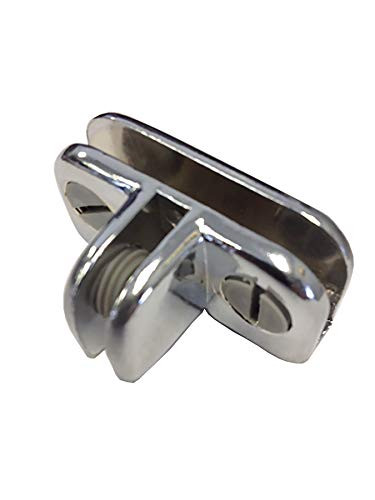 Chrome 3-Way Metal Adjustable Glass Display Connector for 1/8 inch 3/16 ...