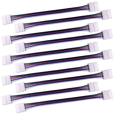 LitaElek 10pcs RGBW LED Strip Connector 5 Pin LED Tape Connector Cable ...